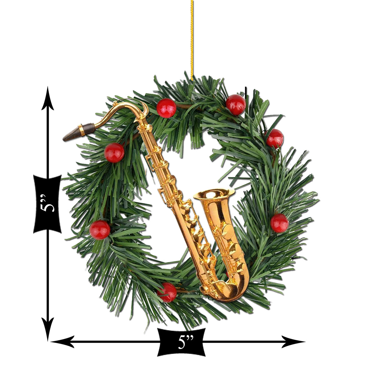 Saxophone Ornament – Strum Hollow Music